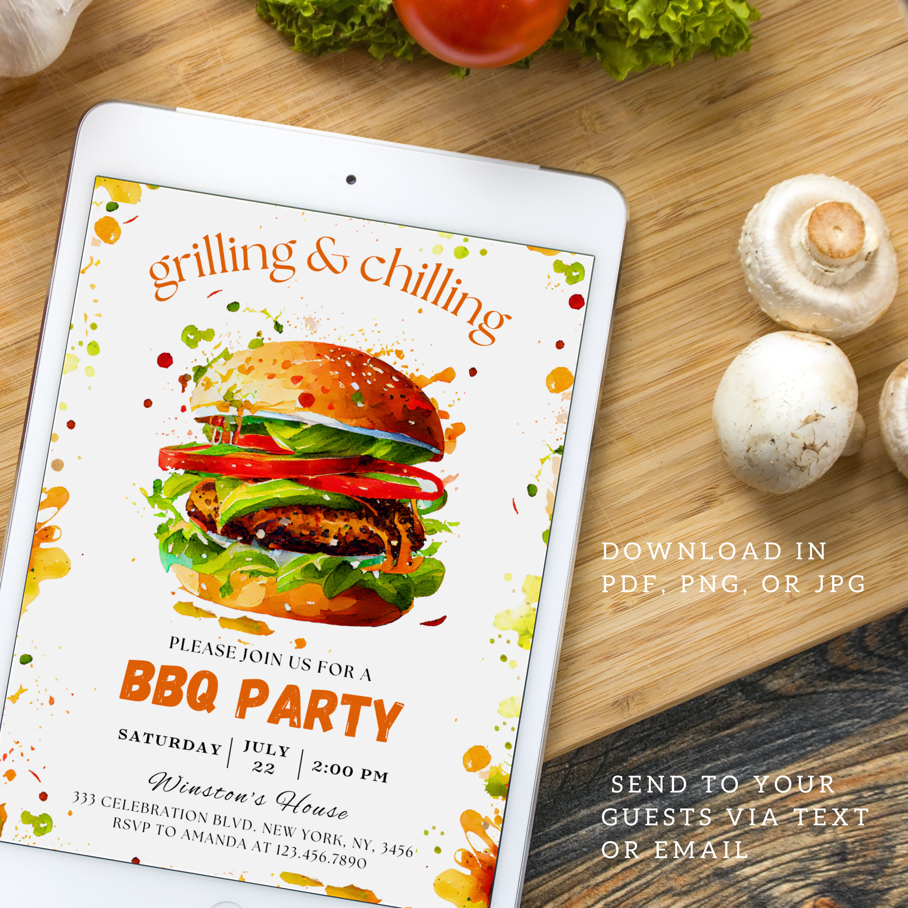 BBQ Invitation I Do BBQ Invitation Pdf Template Download BBQ Engagement ...