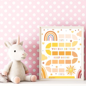 Boho Rainbow Reward Chart for Kids Daily Routine Chart Kids Chore Chart ...