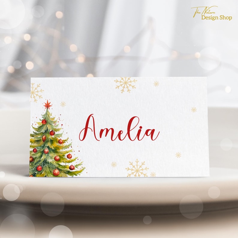 Editable Christmas Name Tag Template Christmas Name Label Name Card ...