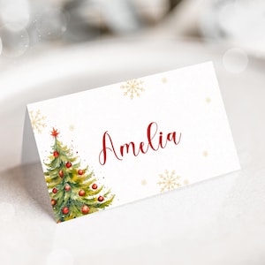 Editable Christmas Name Tag Template Christmas Name Label Name Card ...