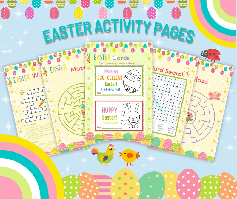 Easter Activity Bundle for Kids Easter Games Printable Family Easter ...