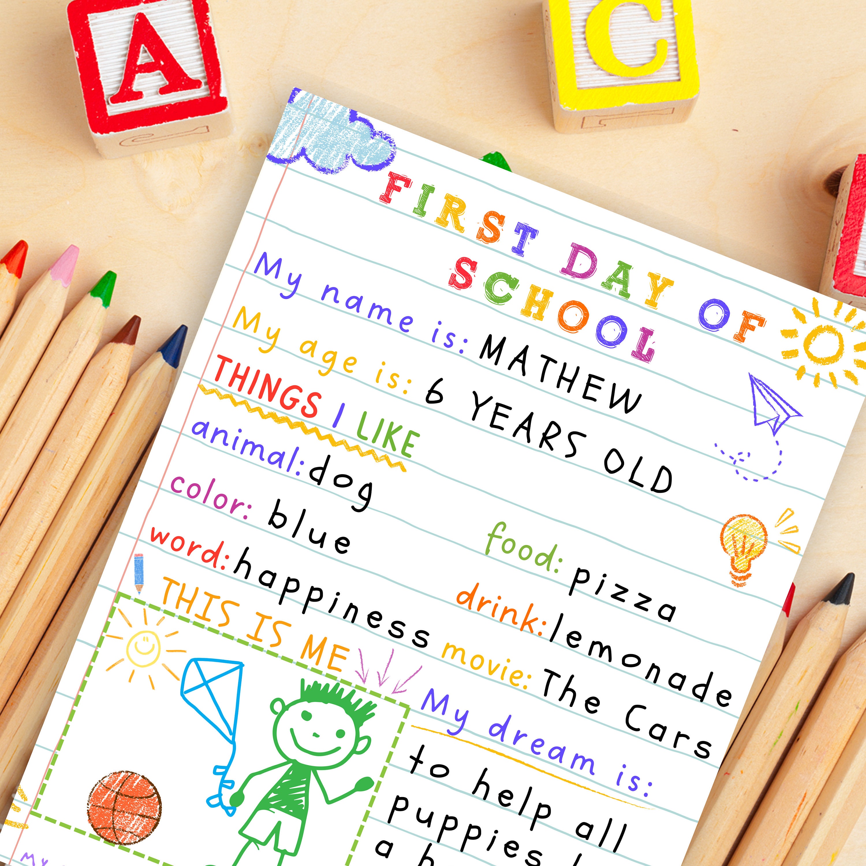 Meet the Student Letter Template Teacher Kindergarten First Day of ...