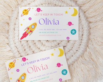 Contact Cards Kids Playdate Cards Boys Keep in Touch for Kids Playdate ...