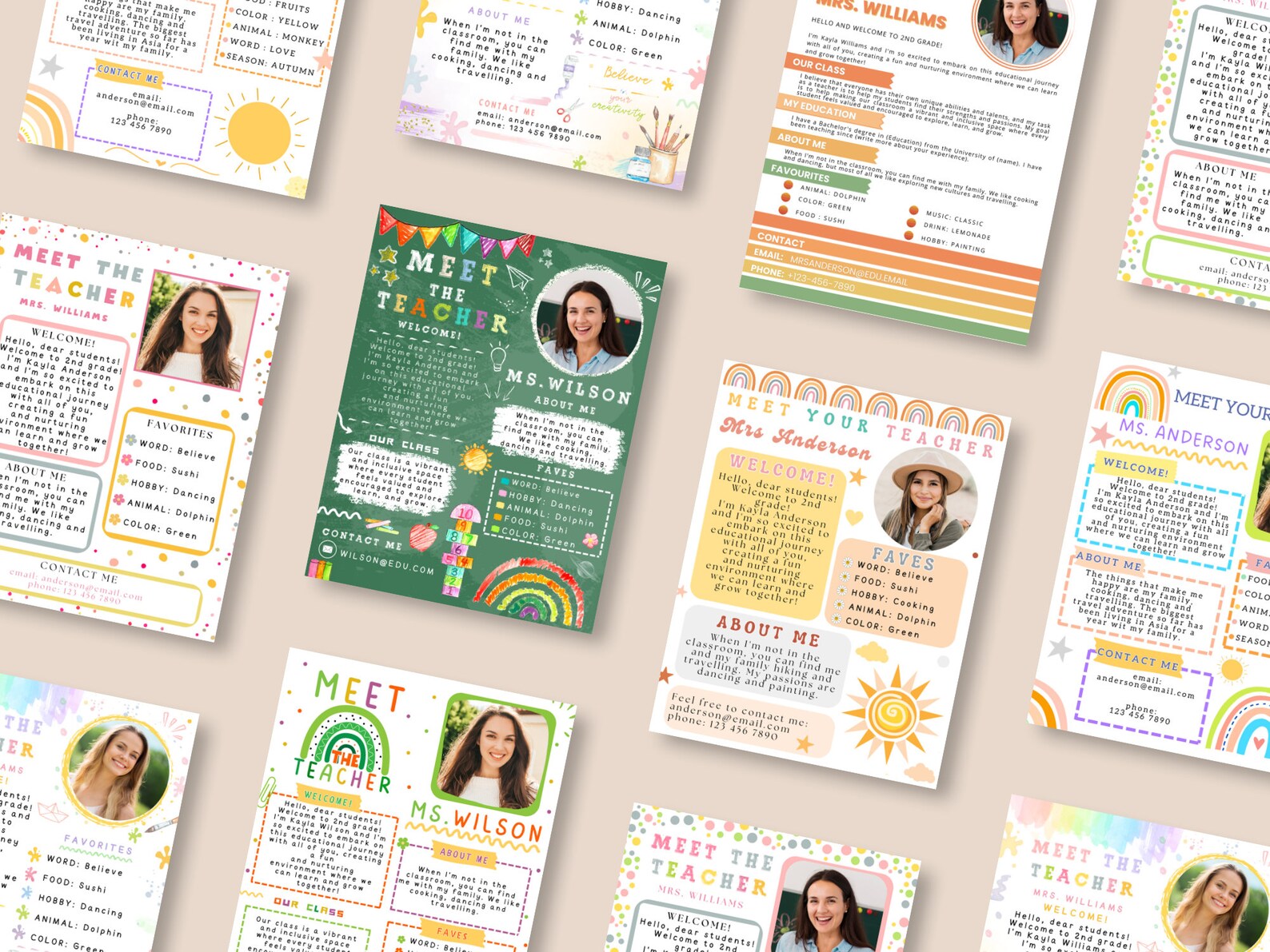 Meet the Teacher Template Bundle Meet the Teacher Kindergarten Letter ...