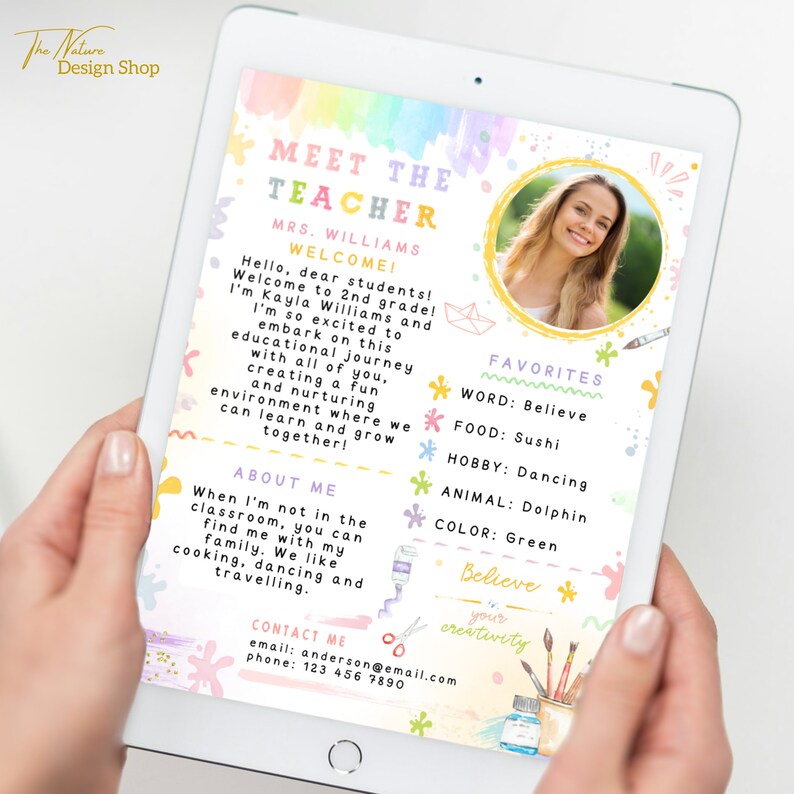 Meet the Teacher Template Meet Theteacher Kindergarten Letter Meet the ...