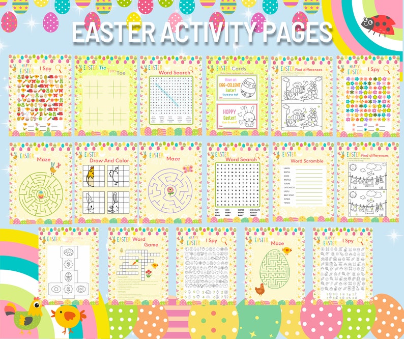 Easter Activity Bundle for Kids Easter Games Printable Family Easter ...