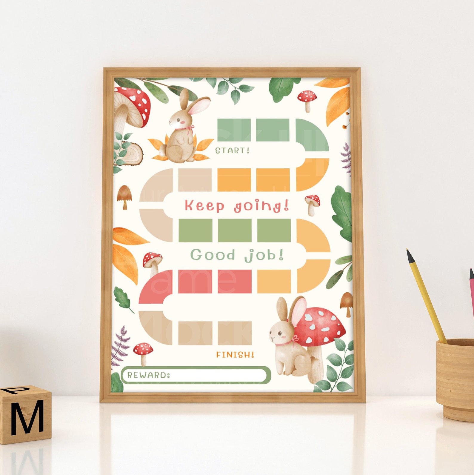 Bunny Reward Chart for Toddler Reward Chart Printable Toddler Potty ...