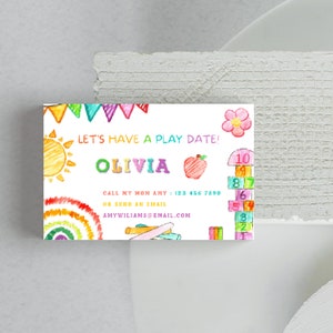 Back to School Kids Contact Cards Kids Business Cards Keep in Touch ...