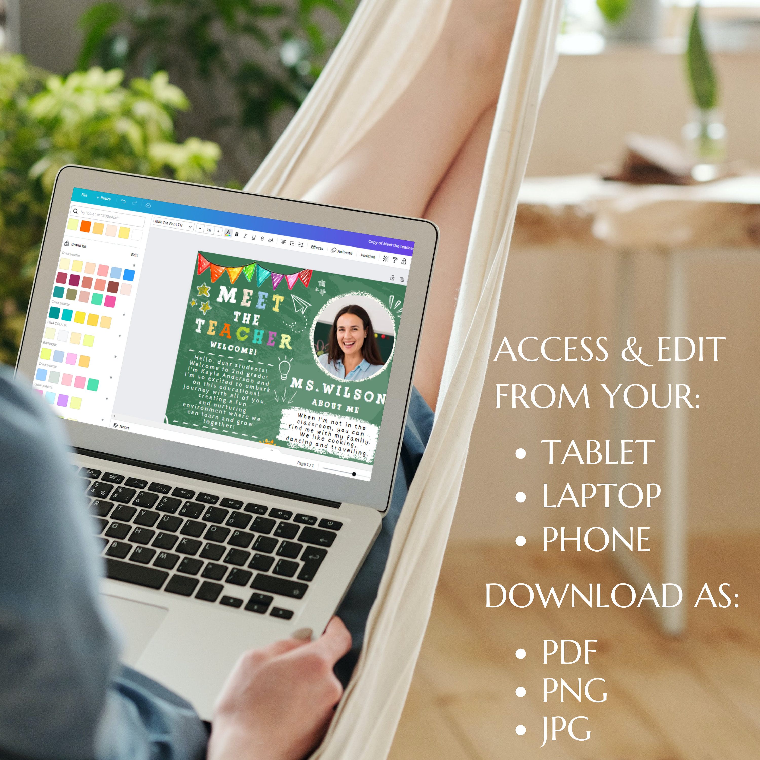 Meet the Teacher Editable Template Teacher Kindergarten Letter Template ...