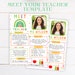 Meet the Teacher Editable Template Teacher Boho Rainbow Teacher Canva ...