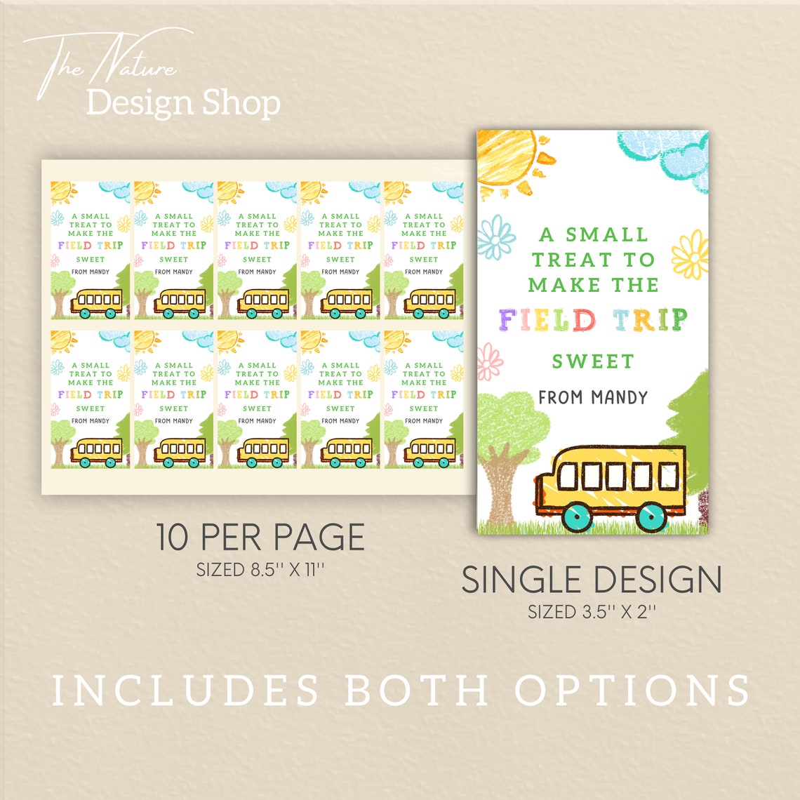 School Trip Gift Tag Field Trip Gift Tag Field Trip Ideas School Snack ...