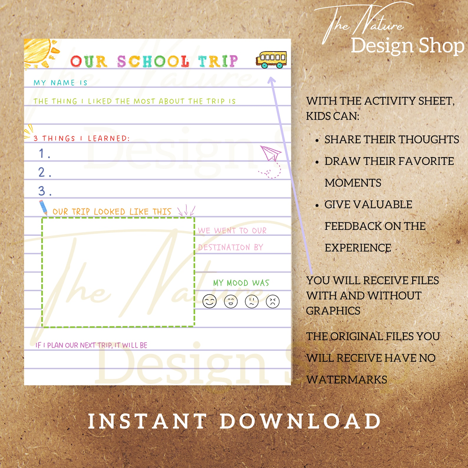 Field Trip Planner Field Trip Worksheet Field Trip Report Field Trip ...