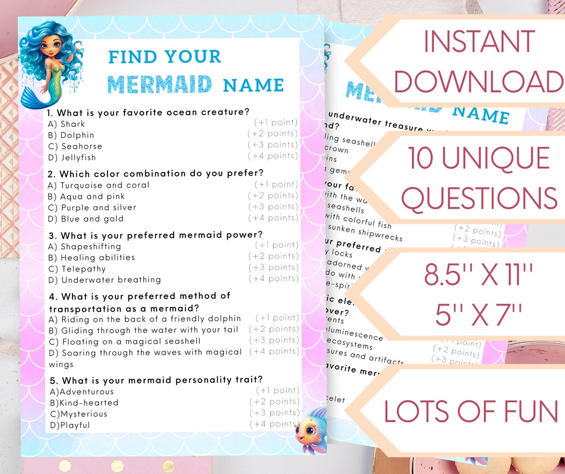 Mermaid Games Sleepover Birthday Ideas Tween Sleepover Games Slumber ...