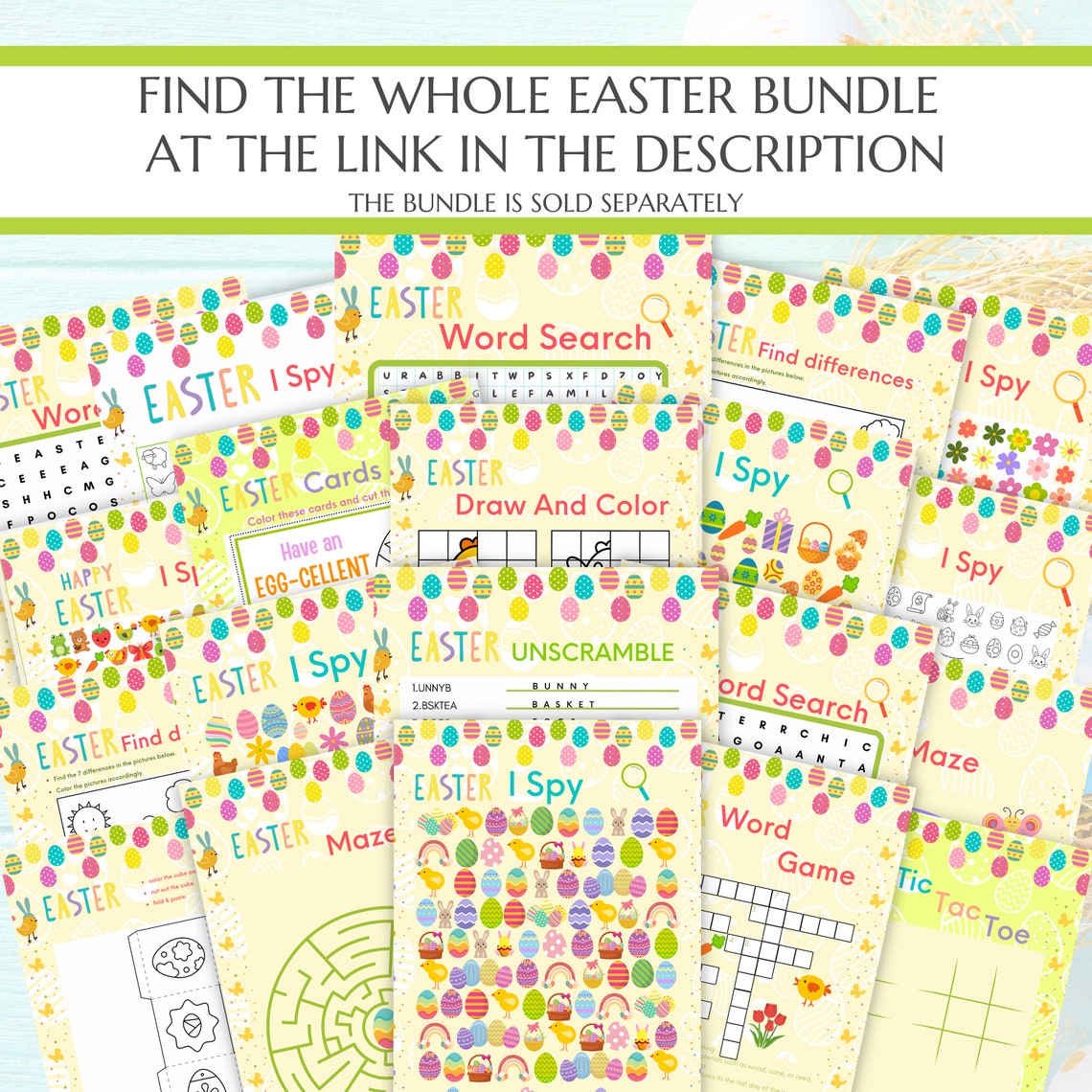 Easter Bingo Game Kids Easter Activity Printable Easter Game Kids Bingo ...
