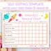 Editable Space Reward Chart Printable Behavior Chart Daily Chore Chart ...