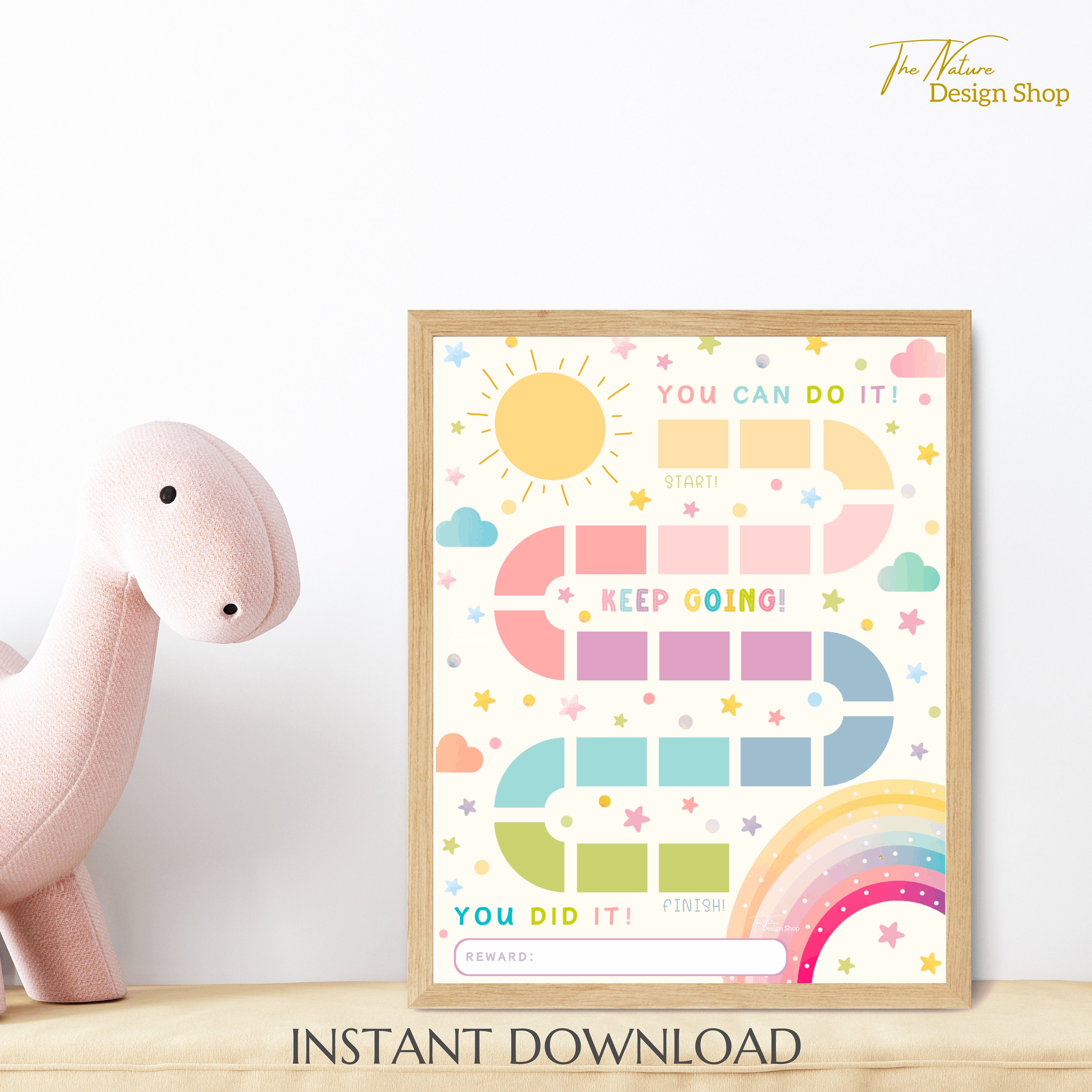 Rainbow Reward Chart Toddler Reward Chart for Kids Potty Training Chart ...