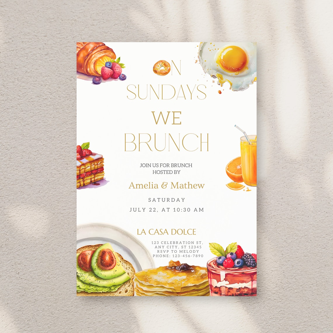 Brunch Invitation on Sundays We Brunch Flyer Seventeen and - Etsy