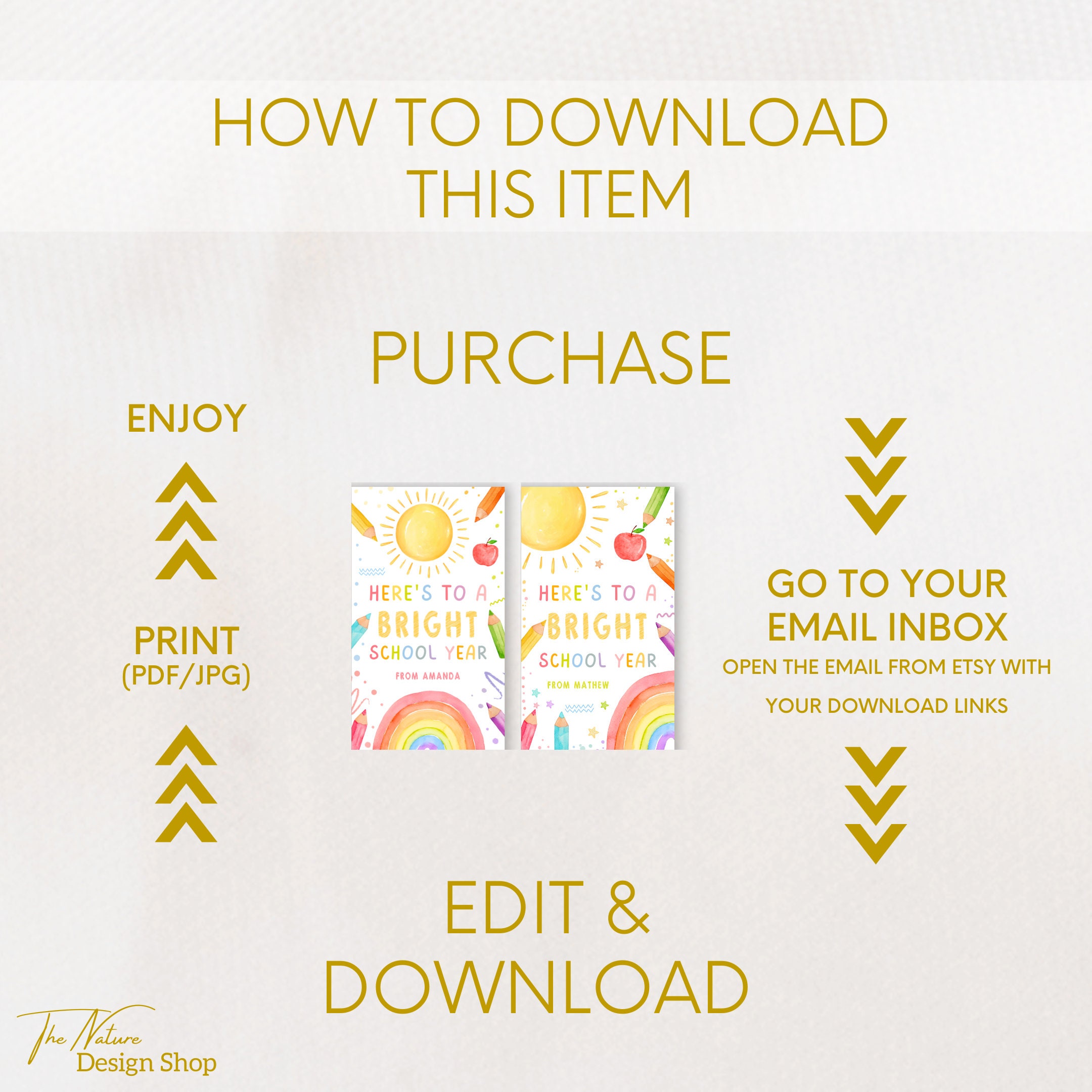 Editable Back to School Tag First Day of School Treat Tag School Gifts ...