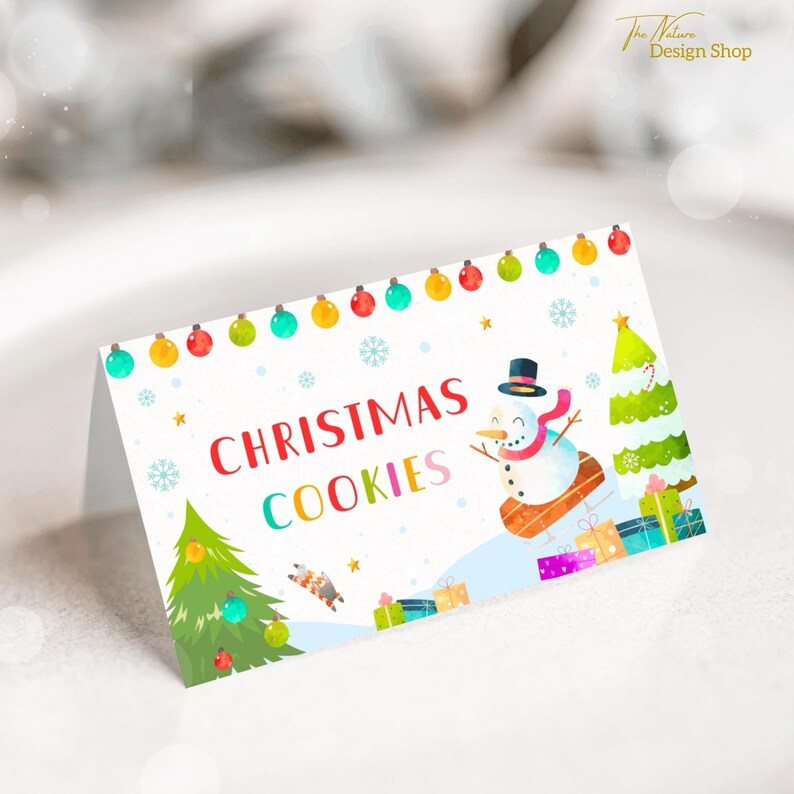 Editable Christmas Food Label Christmas Name Tag Template Christmas ...