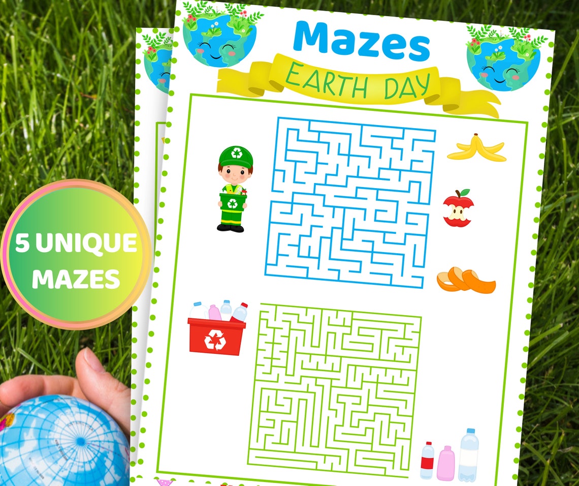 Earth Day Game Earth Day Msze Printable Games Kids Earth Day Activity ...