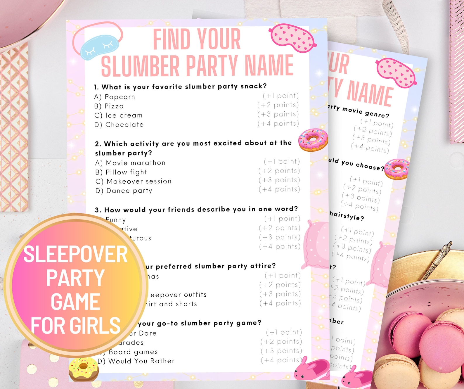 Sleepover Birthday Ideas Tween Sleepover Games Slumber Party Squad ...