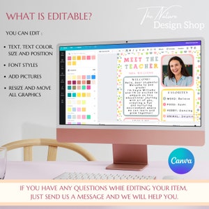 Meet the Teacher Editable Template Teacher Kindergarten Letter Template ...