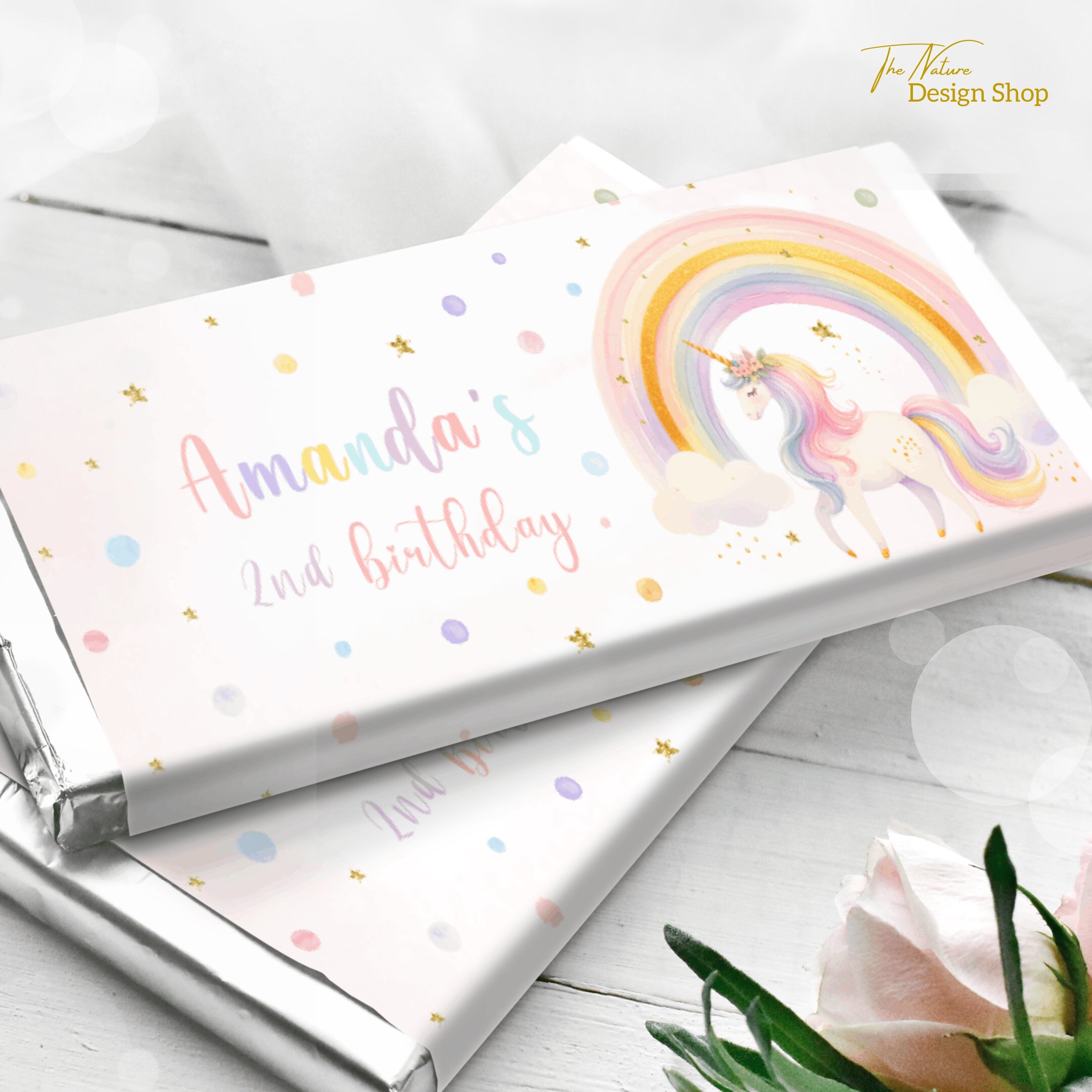 Editable Unicorn Chocolate Wrapper Unicorn Chocolate Bar Wrap Template ...