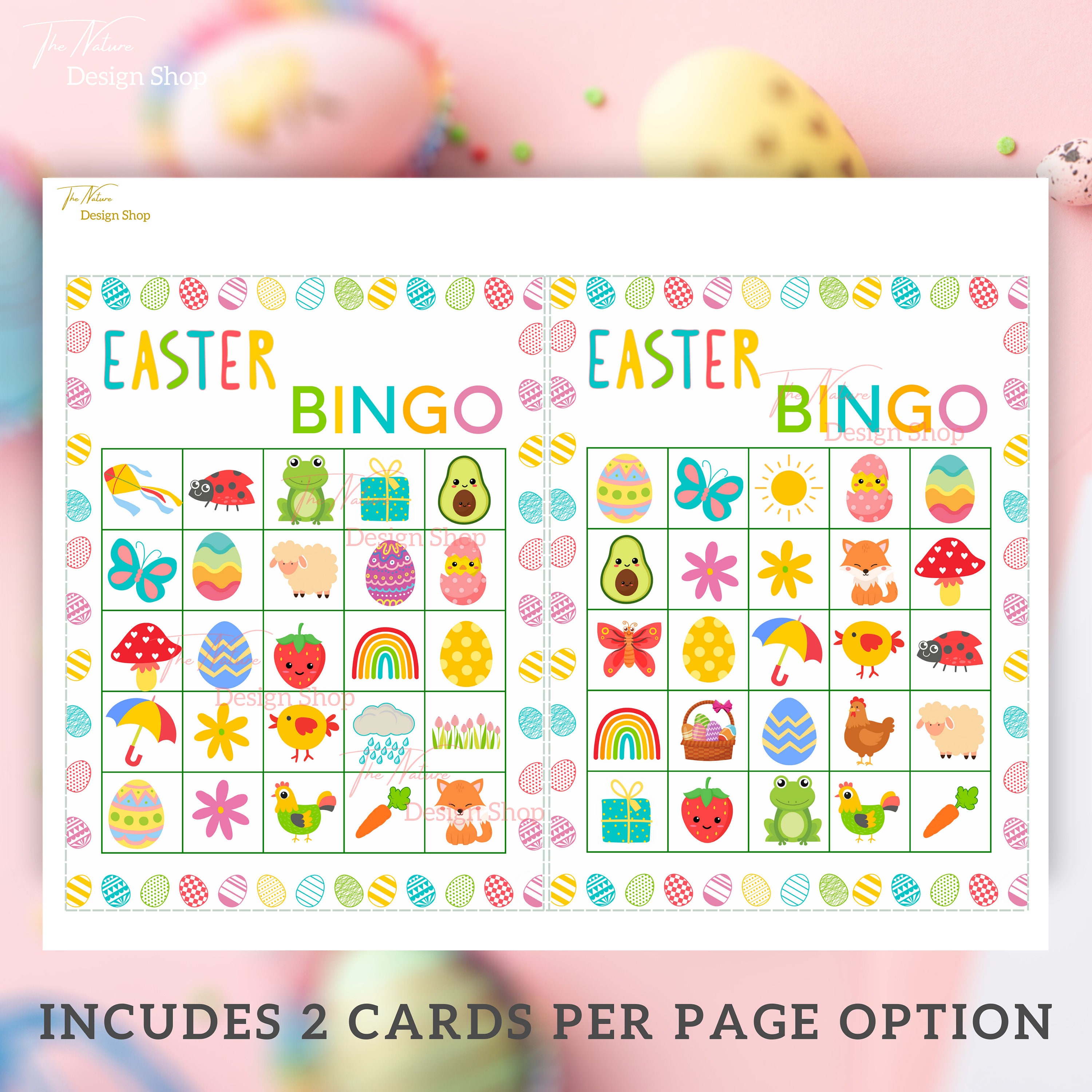 Easter Bingo Game Kids Easter Activity Printable Easter Game Kids Bingo ...
