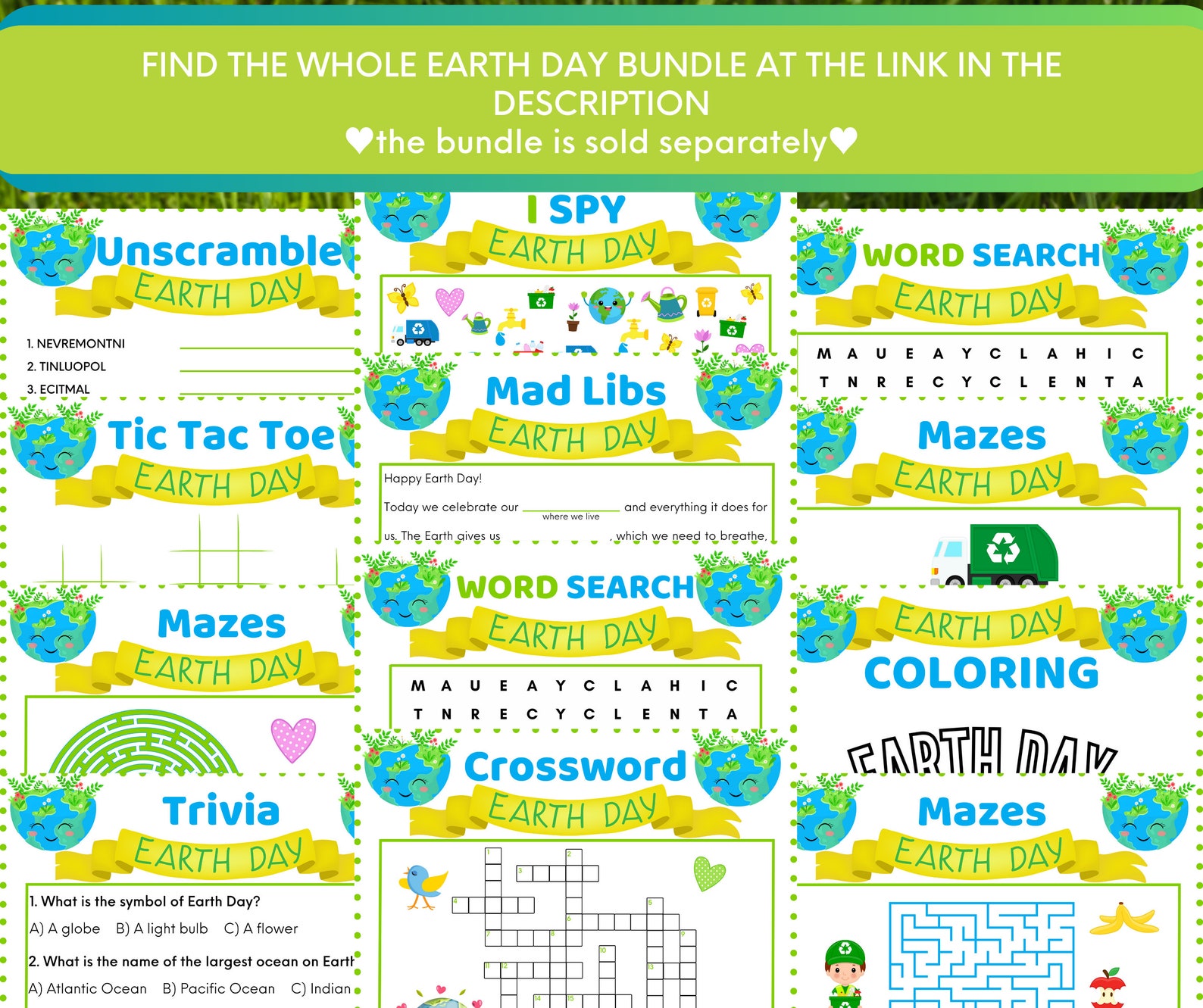 Earth Day Word Search Game Kids Earth Day Printable Games Earth Day ...
