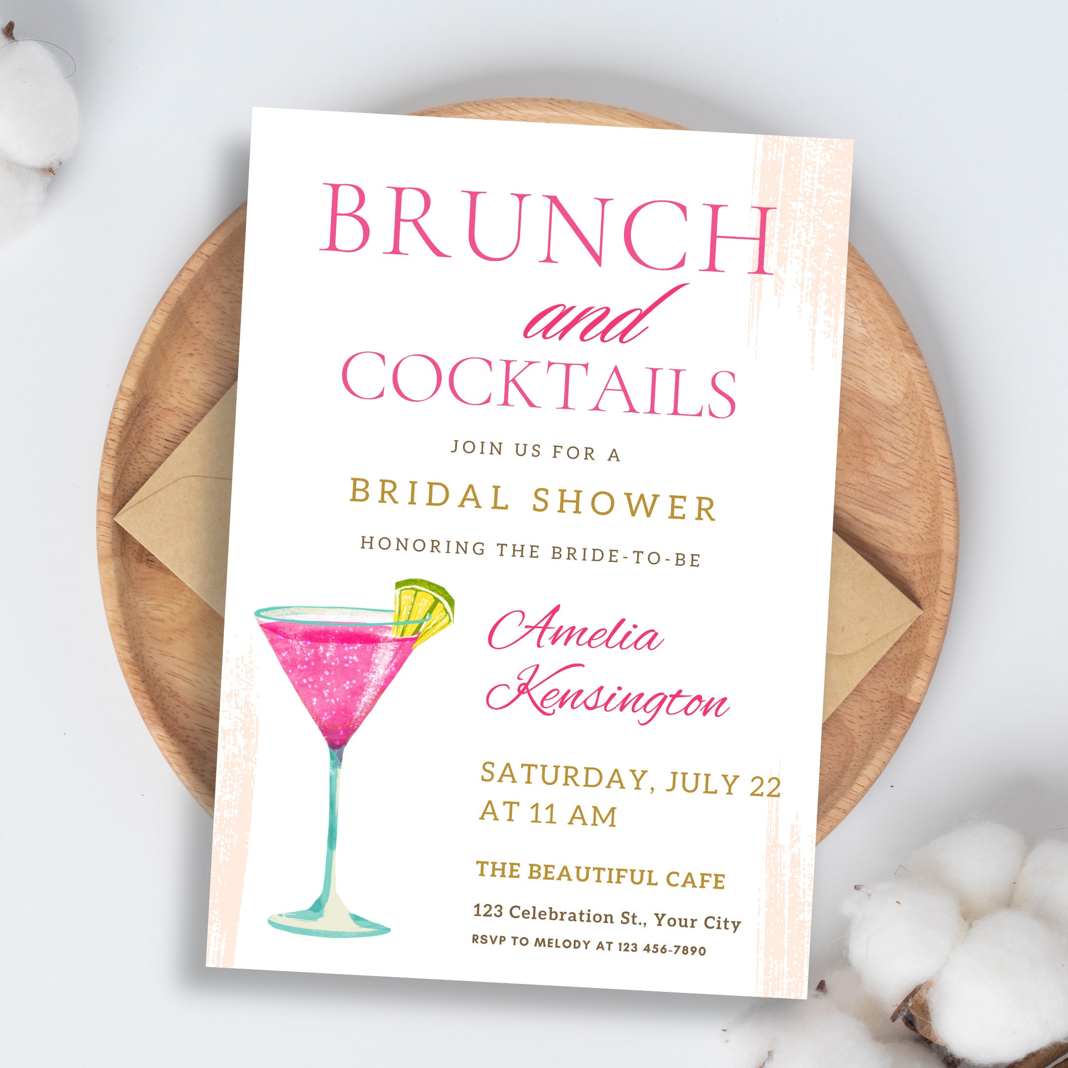Brunch Invitation Bridal Shower Boozy Brunch Post Wedding - Etsy