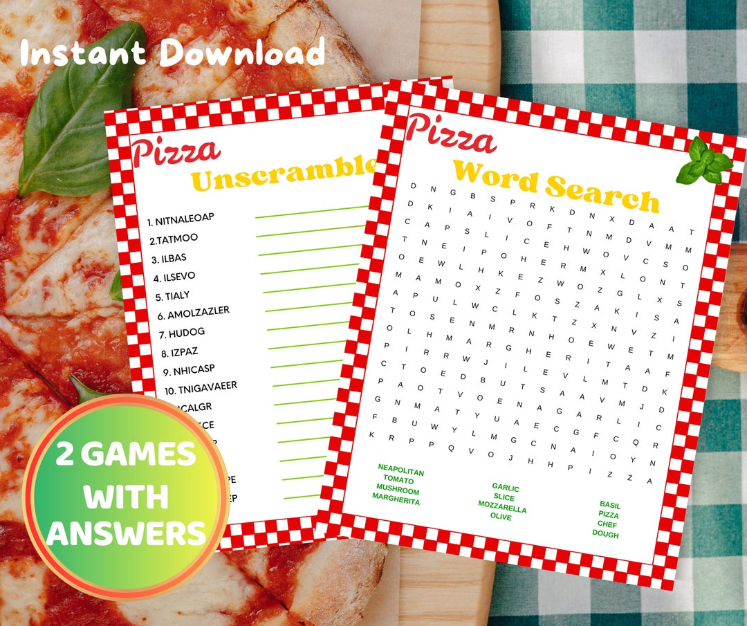 Pizza Party Games Pizza Theme Party Favor Slumber Party Favors Pizza ...