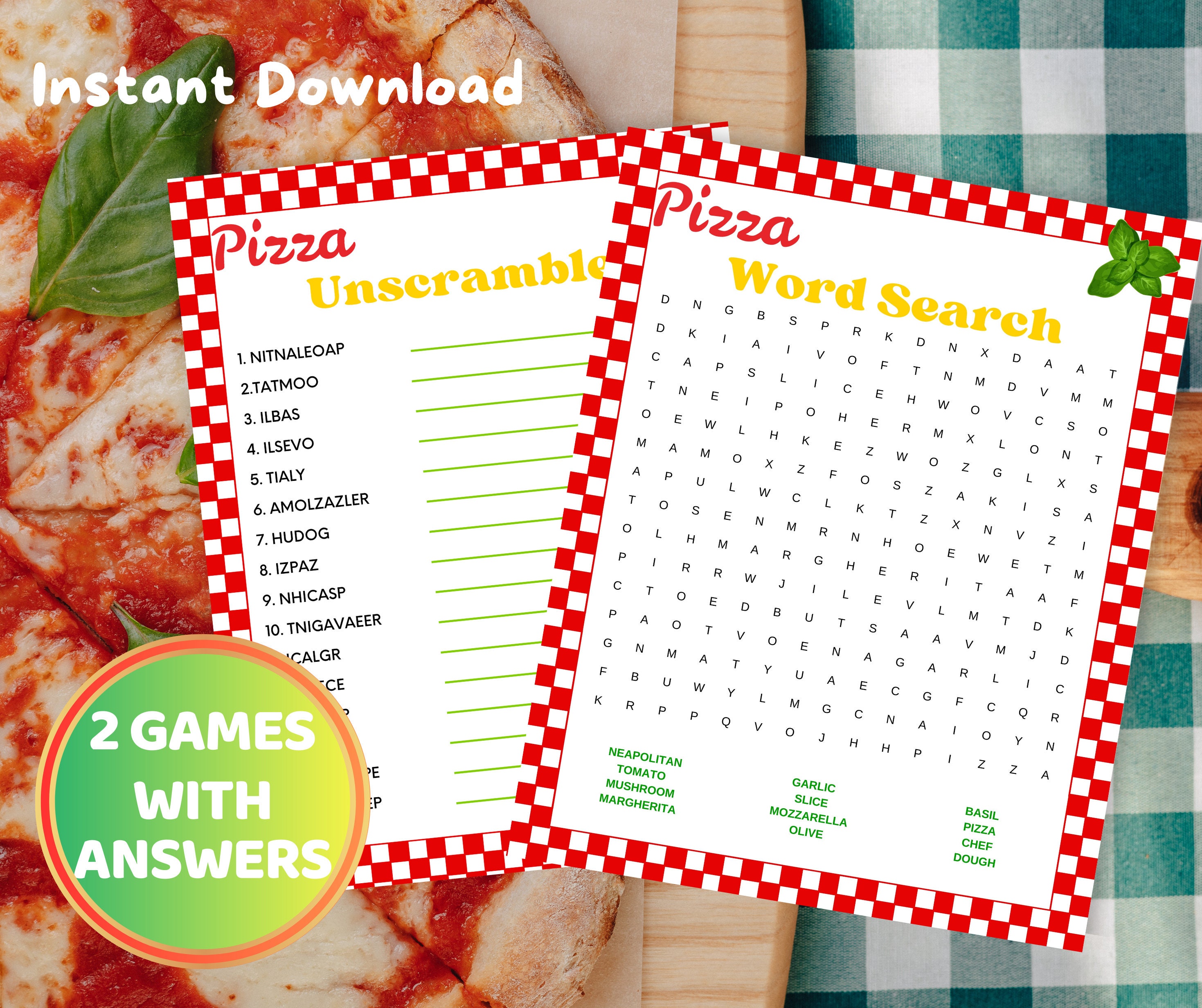 Pizza Party Games Pizza Theme Party Favor Slumber Party Favors Pizza ...