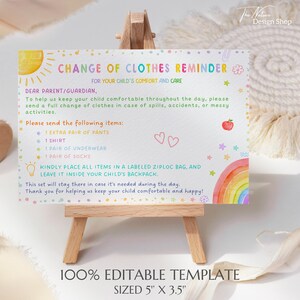 Editable Daycare Parent Reminder Slips Preschool Parent Communication ...