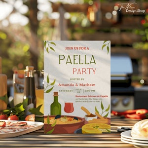 Paella Invitation Paella Party Invitation Paella Party Invite Spanish ...
