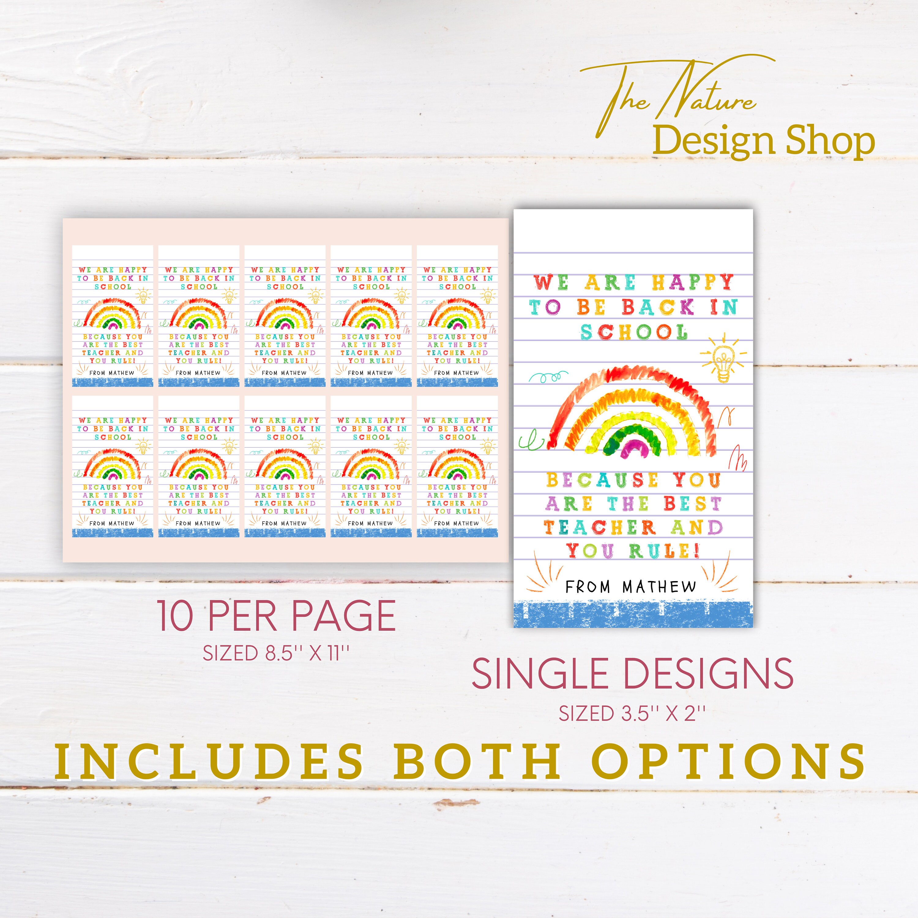 Teacher Gift Tag Teacher Appreciation Tags School Treat Tag - Etsy