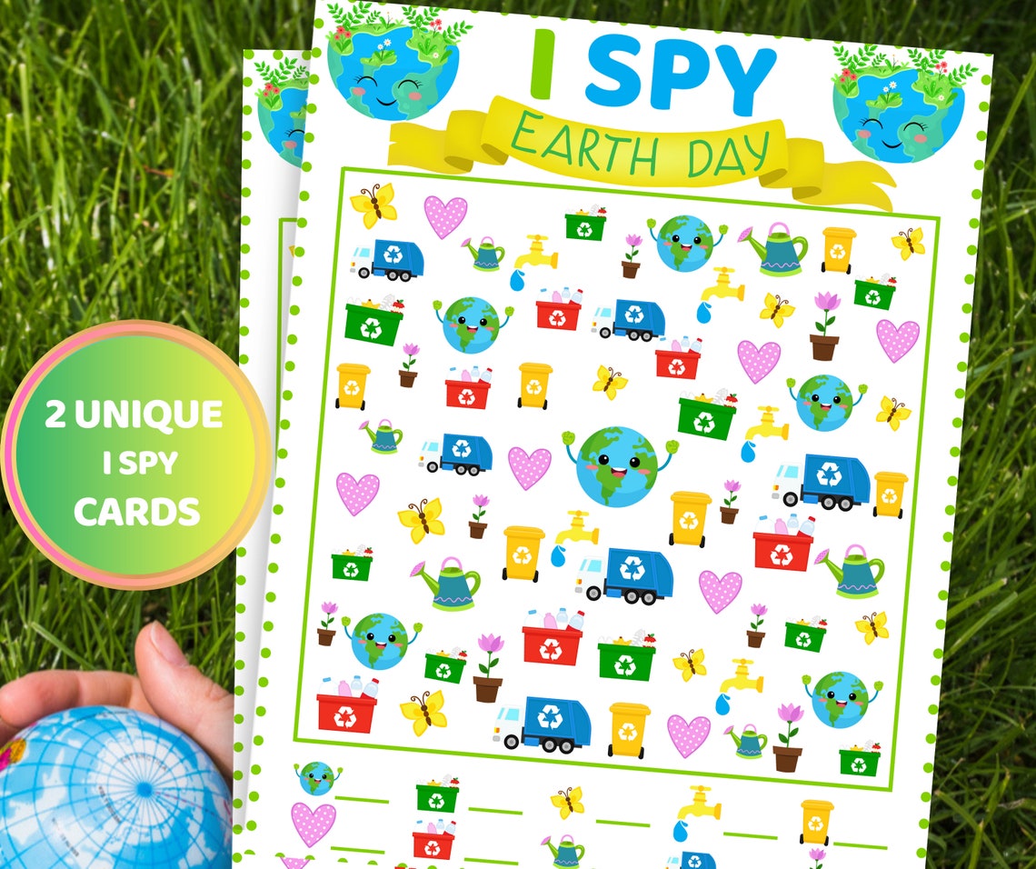 I Spy Earth Day Game Kids Earth Day Printable Earth Day - Etsy