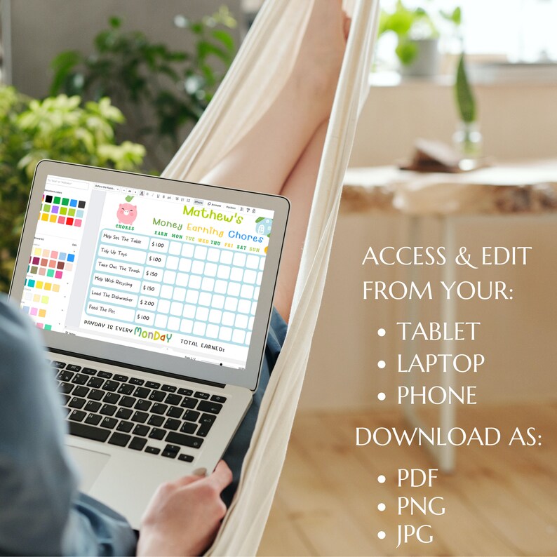 Kids Money Chart Kids Pocket Money Chart Chore Chart Kids Earn Money ...