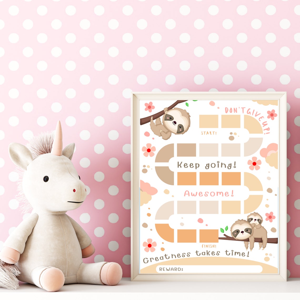 Sloth Reward Chart for Kids Daily Routine Chart Kids Chore Chart Kids ...