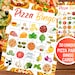 Pizza Bingo Pizza Birthday Bingo Game Kids Birthday Bingo Pizza Party ...