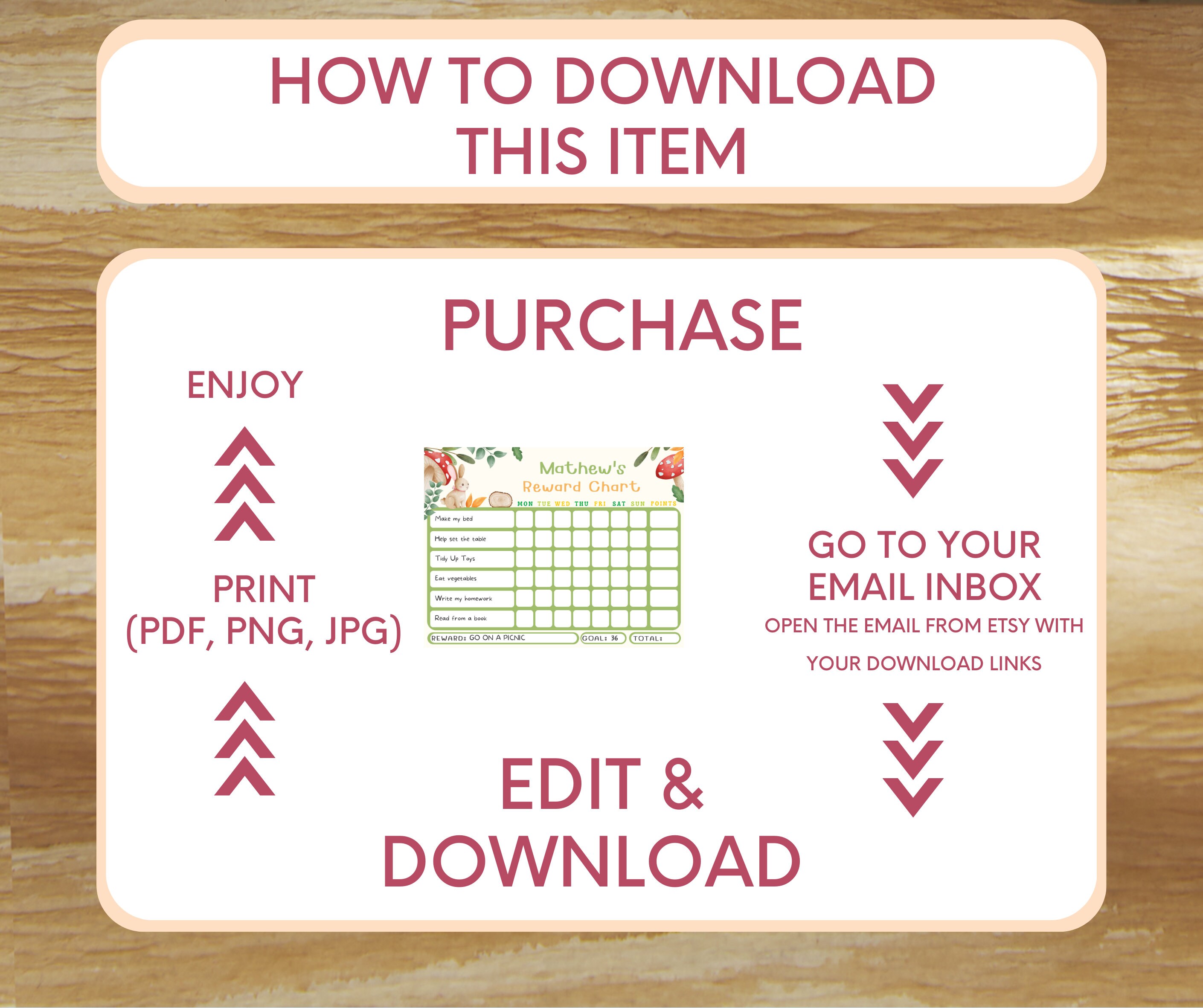 Editable Forest Animals Reward Chart Printable Behavior Chart Daily ...