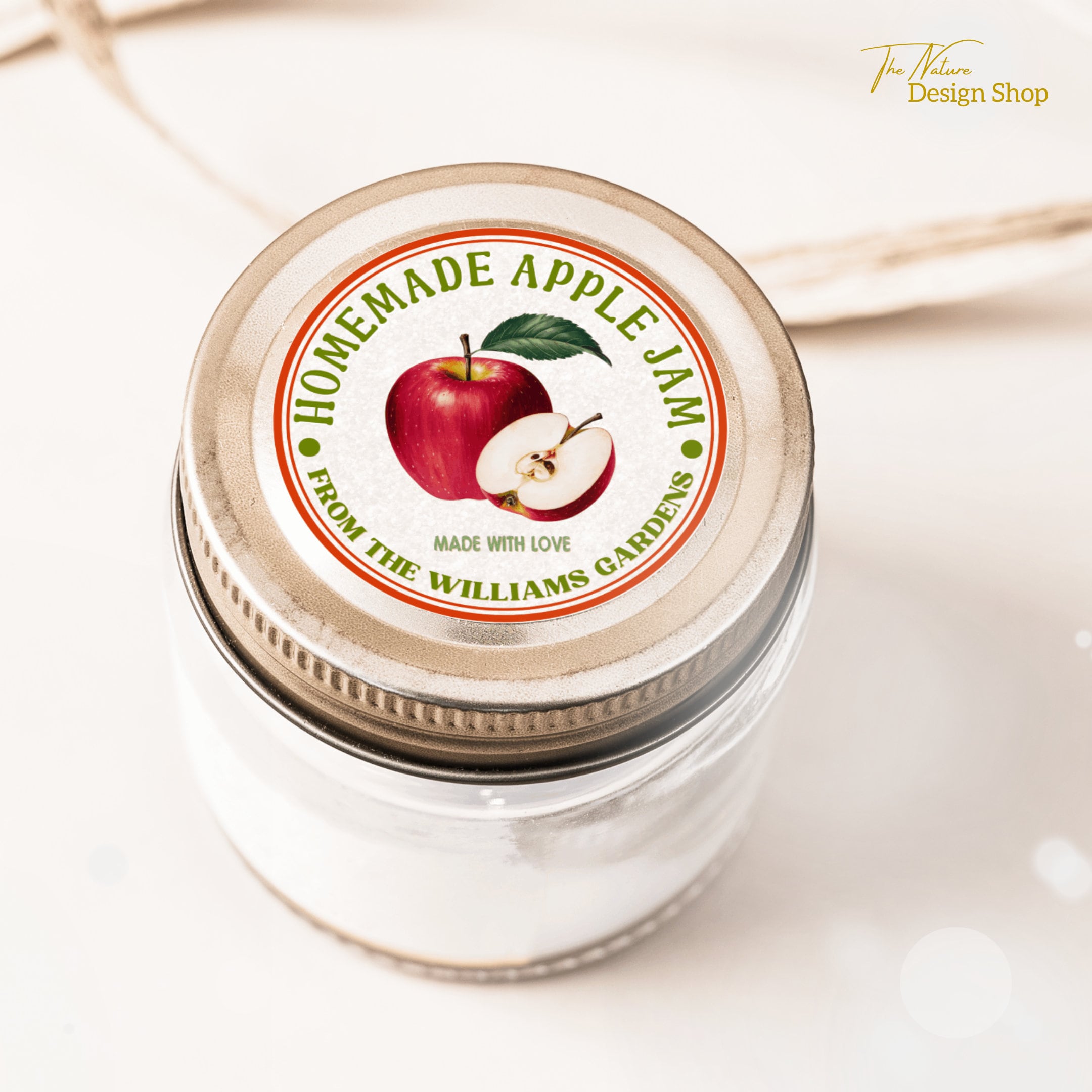 Editable Apple Jam Jar Labels Apple Butter Favors Jam Jar Stickers ...