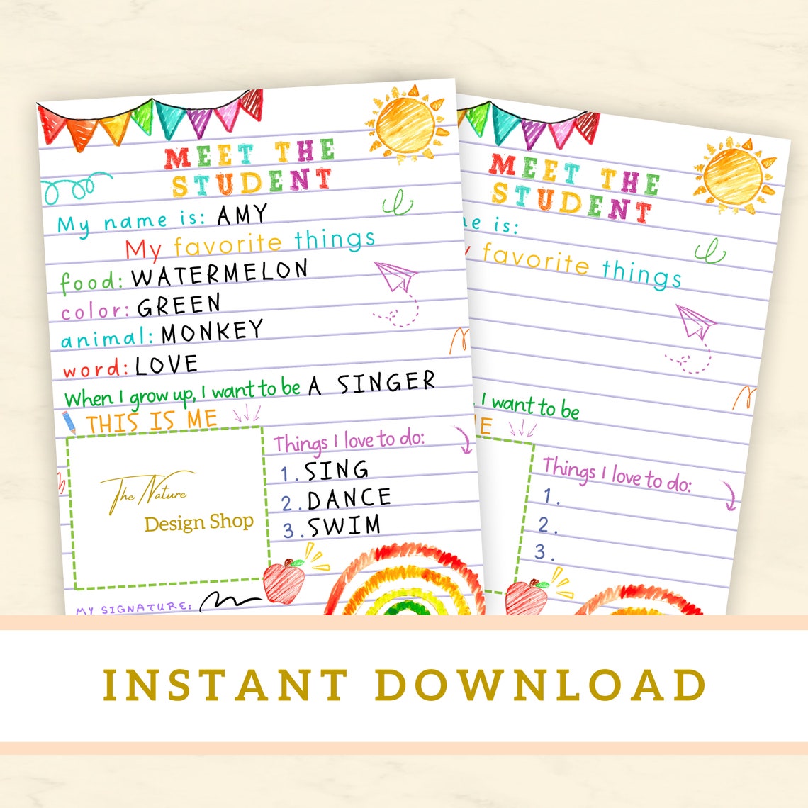 Meet the Student Letter Template Teacher Kindergarten First Day of ...