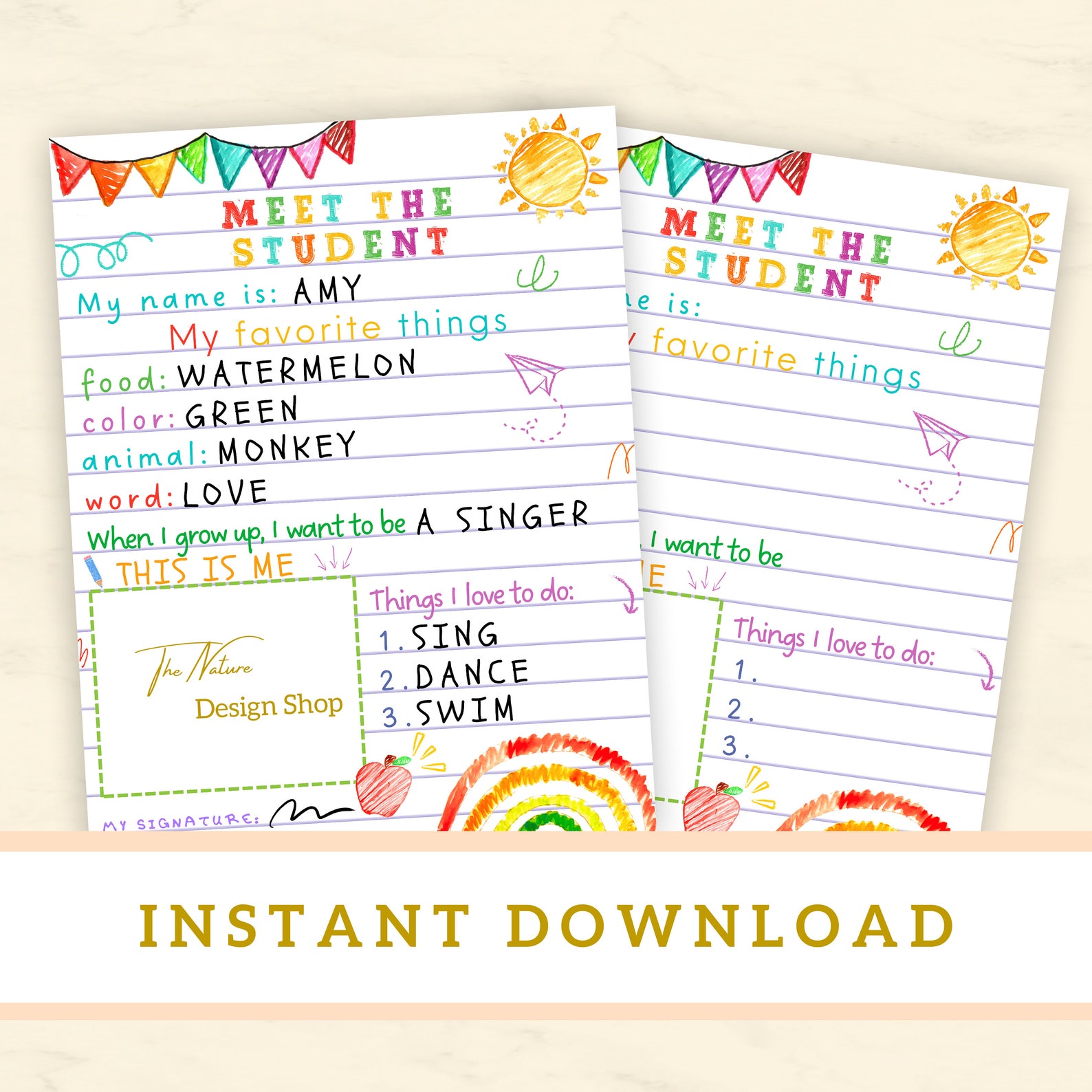 Meet the Student Letter Template Teacher Kindergarten First Day of ...