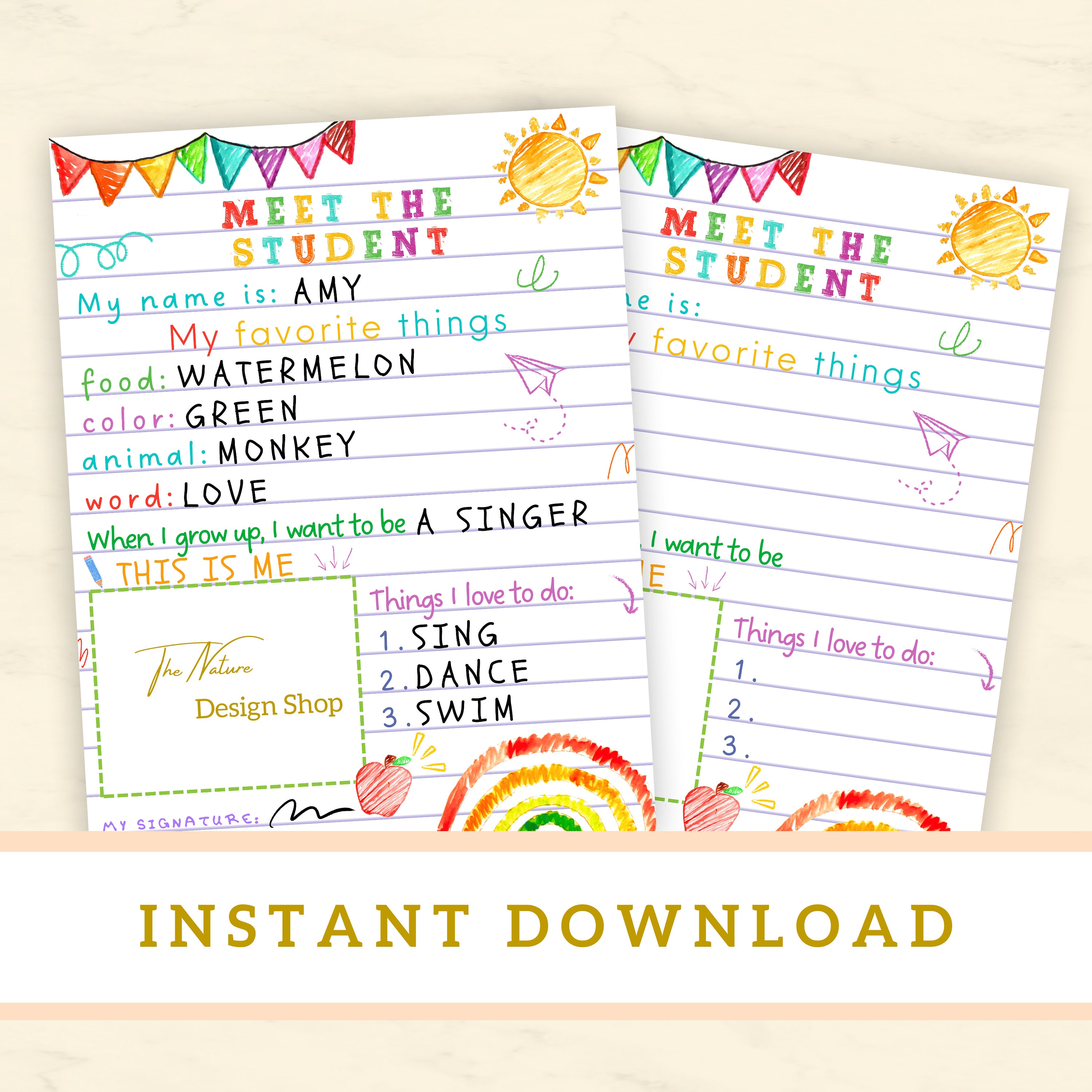 Meet the Student Letter Template Teacher Kindergarten First Day of ...