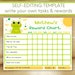 Editable Frog Reward Chart for Kids Daily Routine Chart Boys Chore ...
