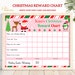 Editable Christmas Reward Chart for Kids Daily Routine Chart Kids Chore ...