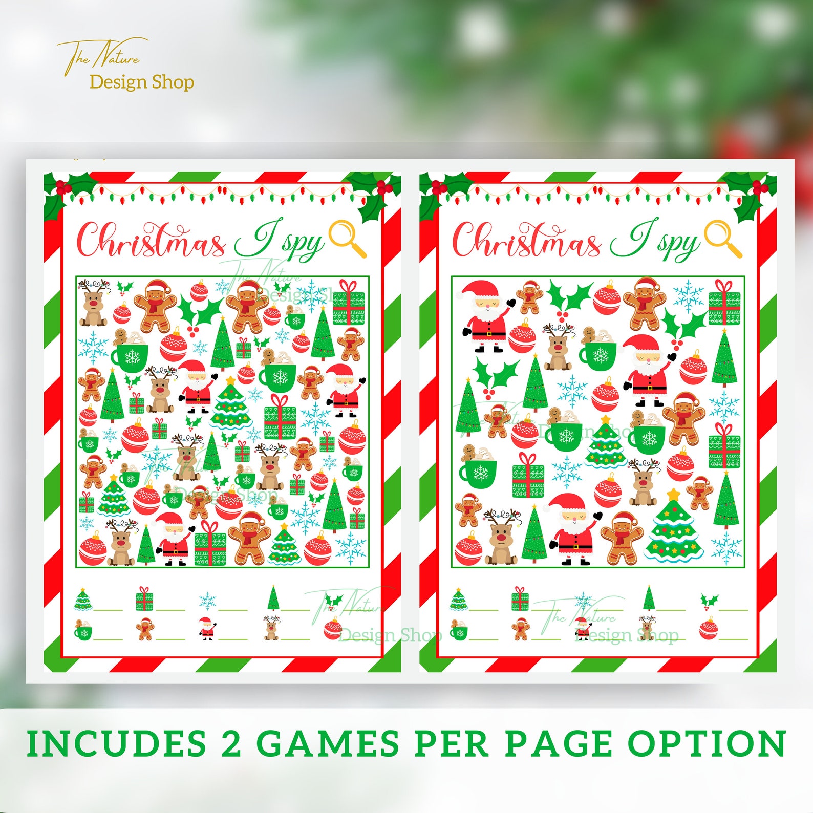 Christmas I Spy Game I Spy Christmas Sheets I Spy Christmas Game ...