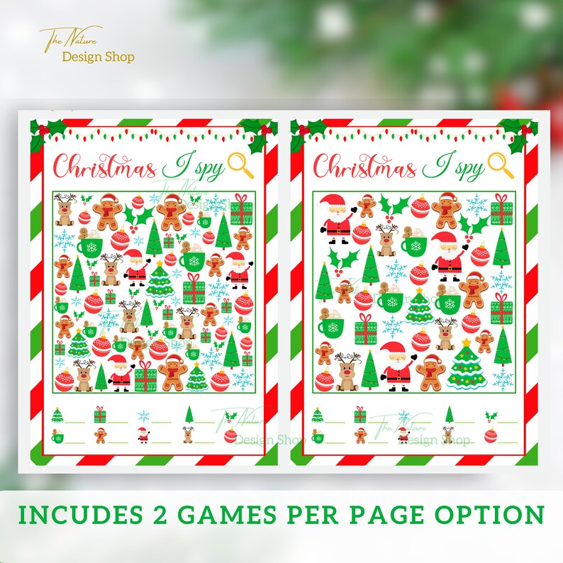 Christmas I Spy Game I Spy Christmas Sheets I Spy Christmas Game ...