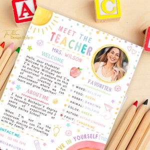 Meet the Teacher Template Meet Theteacher Kindergarten Letter Meet the ...