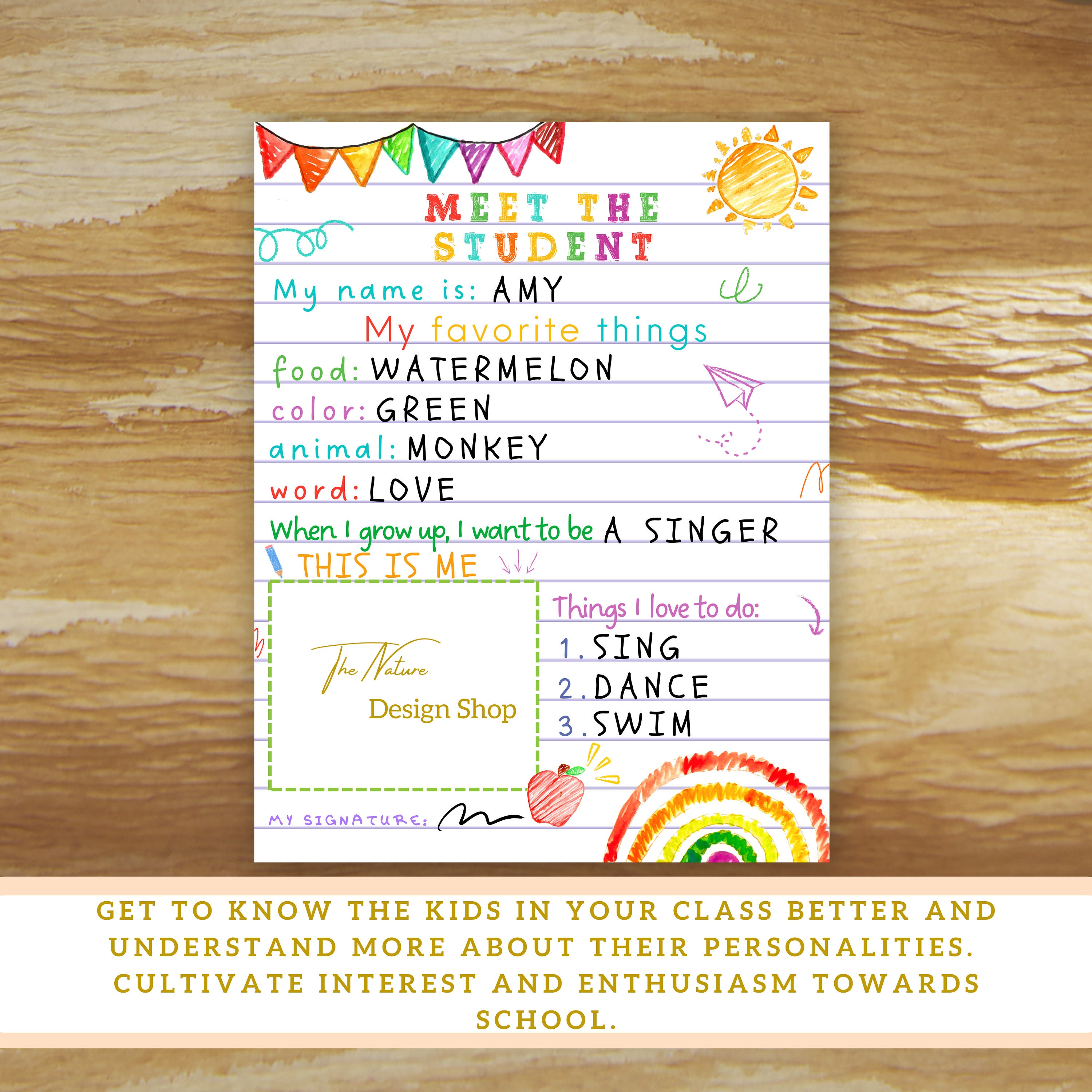 Meet the Student Letter Template Teacher Kindergarten First Day of ...